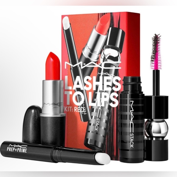 MAC Cosmetics | Makeup | Mac Lashes To Lips Kit Red | Poshmark